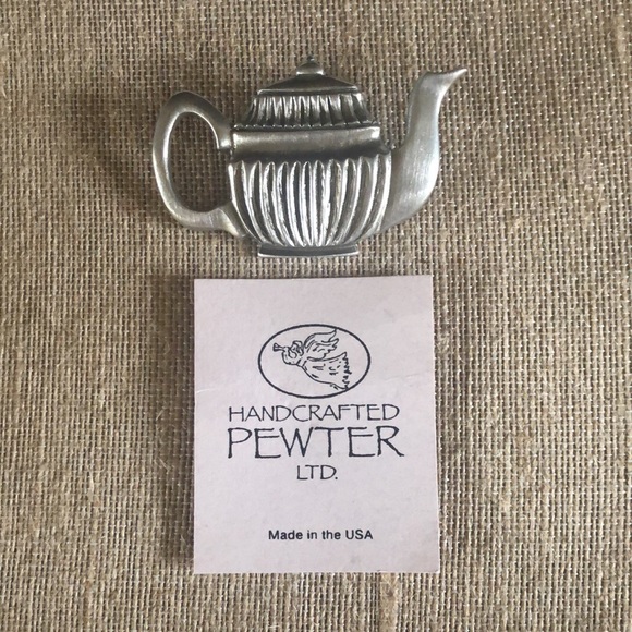 Jewelry | Pewter Tea Pot Pin New | Poshmark